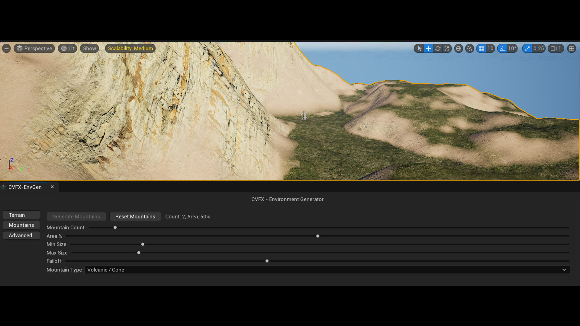 CVFX Environment Generator • Procedural Terrain Plugin for Unreal Engine